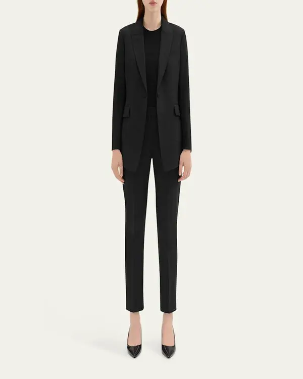 Theory Treeca Good Wool Cropped Pants