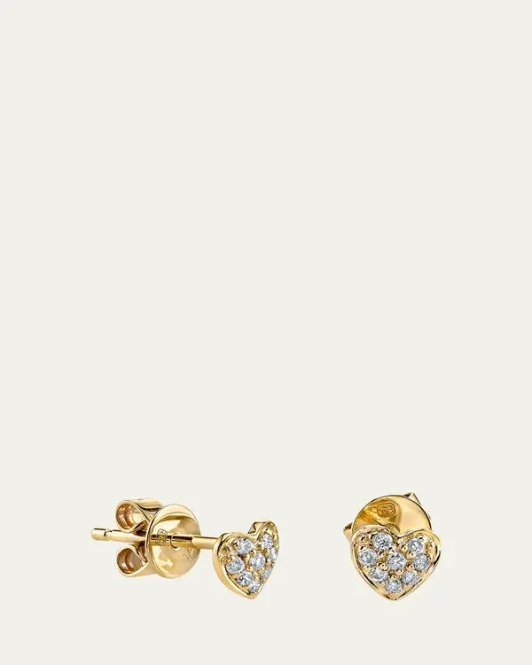 SYDNEY EVAN 14k Diamond Heart Stud Earring - Gold