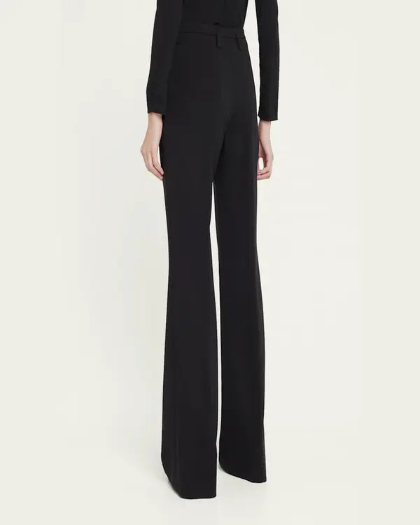 Akris Farrah Boot-cut Wool Pants - Black