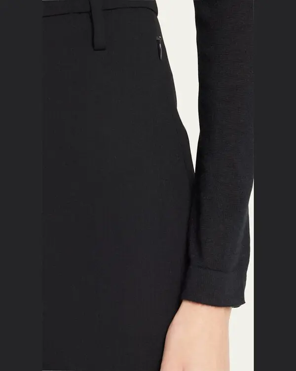 Akris Farrah Boot-cut Wool Pants - Black