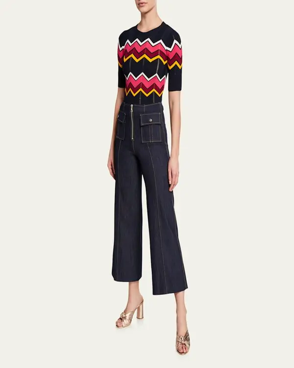 Cinq À Sept Azure Stitched Pants