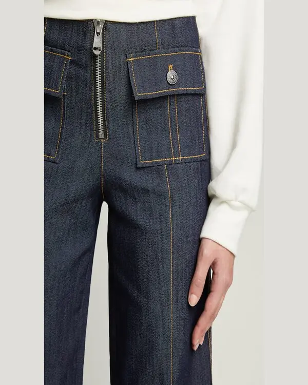 Cinq À Sept Azure Stitched Pants