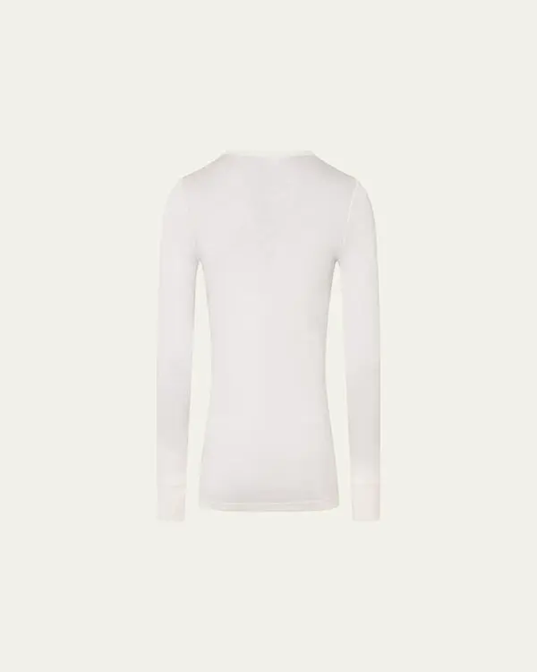 Hanro Woolen Silk Long-sleeve Shirt - Ivory
