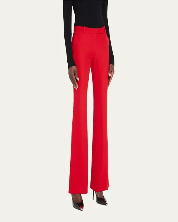 Alexander McQueen Classic Suiting Boot-cut Pants - Black