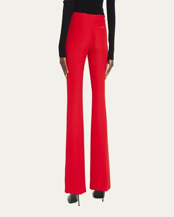 Alexander McQueen Classic Suiting Boot-cut Pants - Black