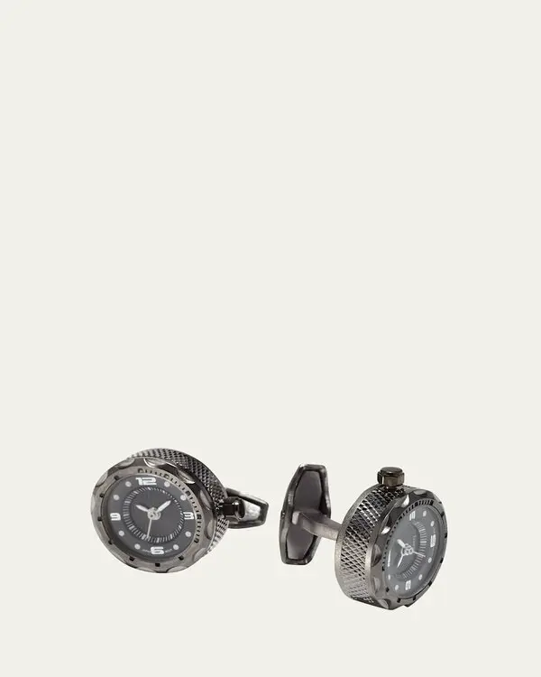 JAN LESLIE Sterling Silver Watch Cuff Links