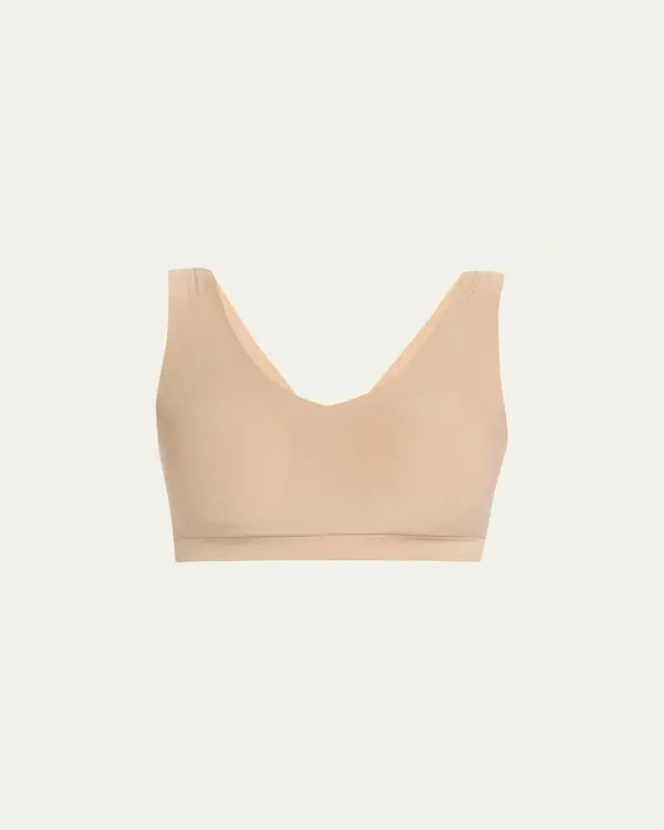 Chantelle Soft Stretch Padded Crop Top Soft Bra - Nude
