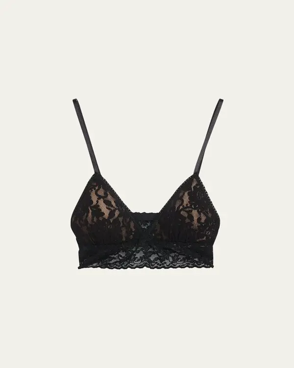Hanky Panky Signature Lace Padded Triangle Bralette - Black