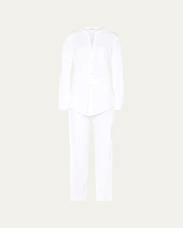 Hanro Cotton Deluxe Pajama Set - Light Pink