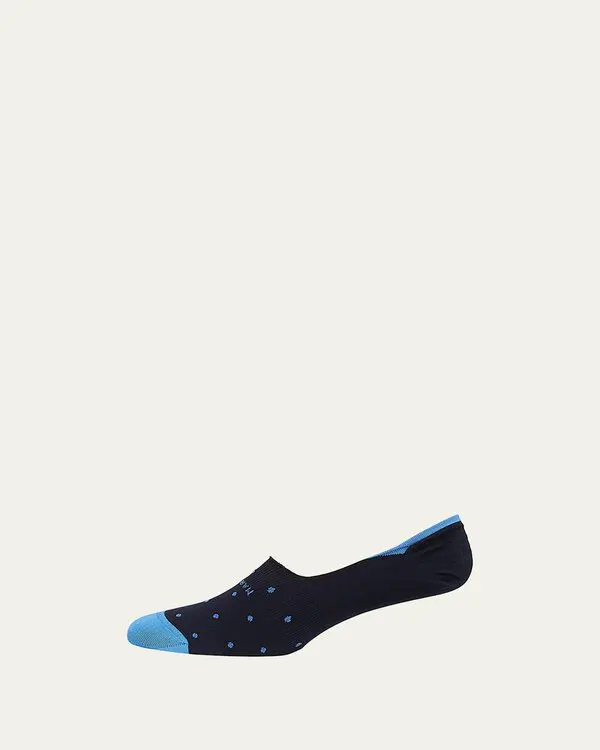 Marcoliani Invisible Touch Dot No-show Socks - Navy