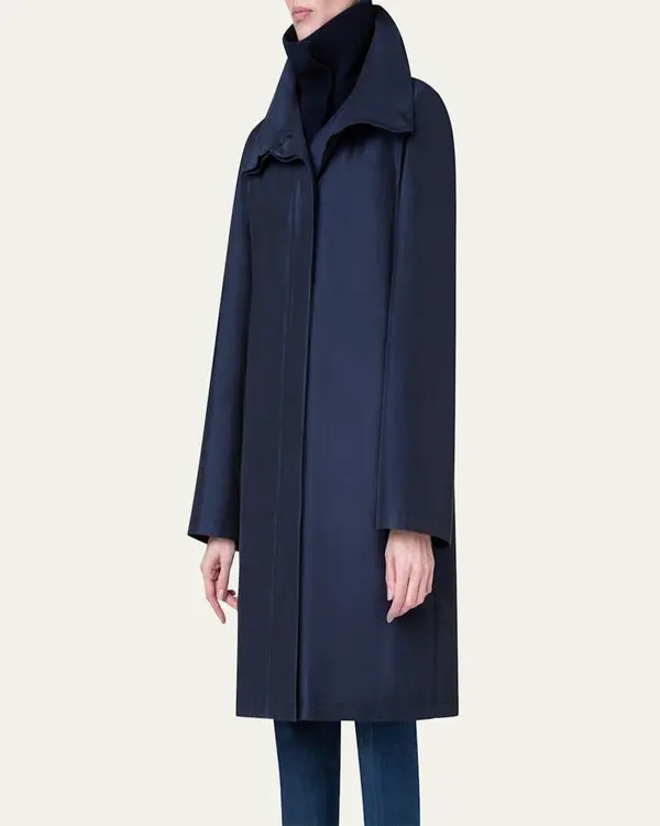 Akris Storm System Double-breasted Coat - Black