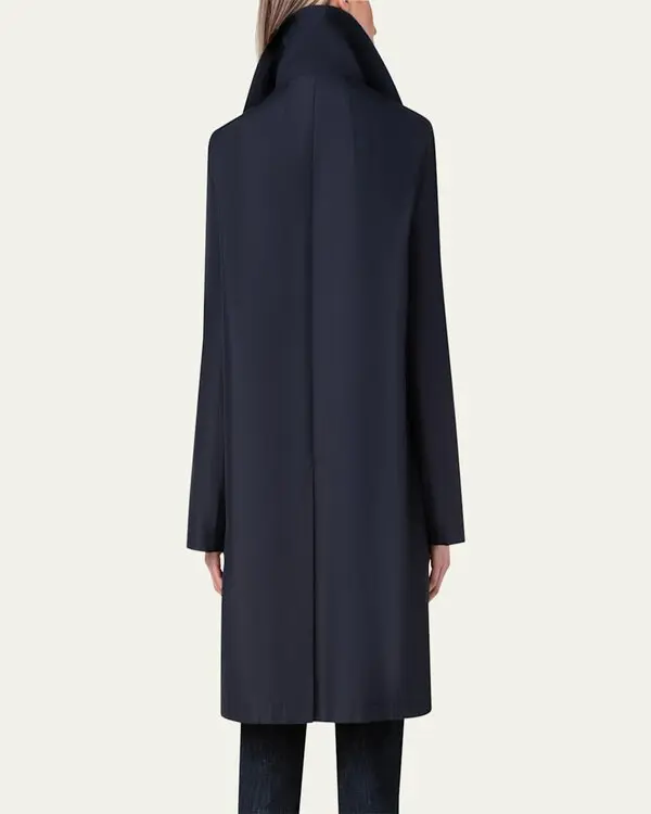Akris Storm System Double-breasted Coat - Black