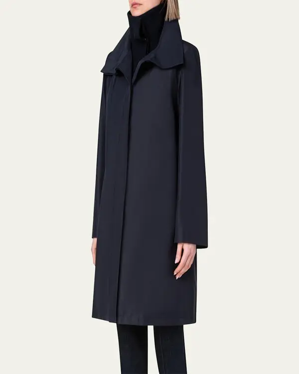 Akris Storm System Double-breasted Coat - Black