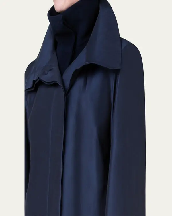 Akris Storm System Double-breasted Coat - Black