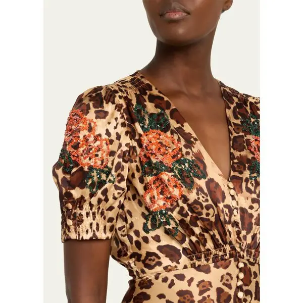 Saloni Lea Printed Maxi Dress