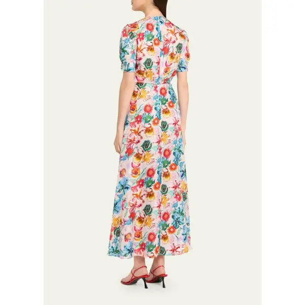 Saloni Lea Printed Maxi Dress