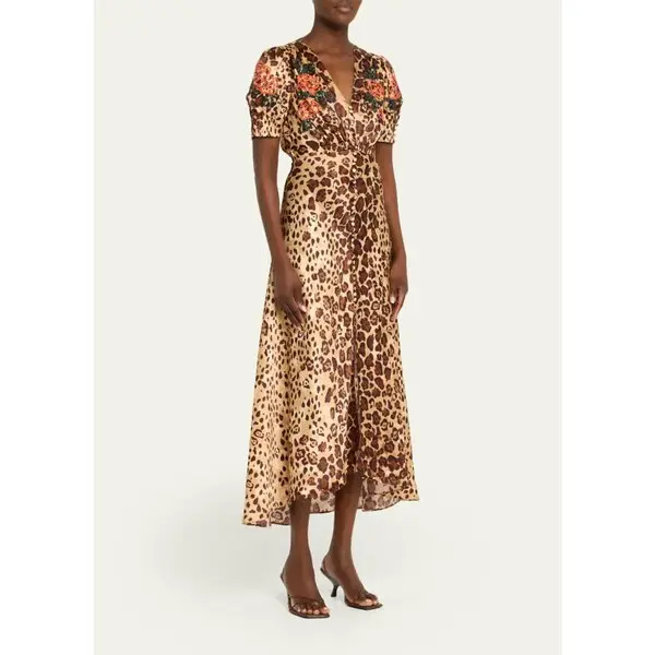 Saloni Lea Printed Maxi Dress