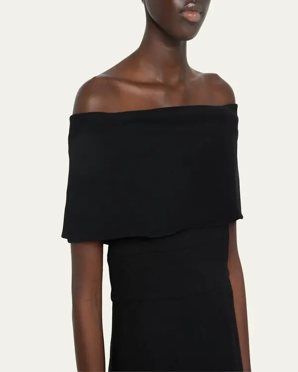 Lela Rose Off-the-shoulder Crepe Jumpsuit