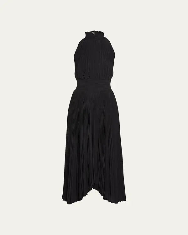 A.L.C. Renzo Pleated Halter Dress
