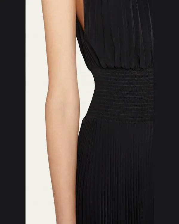 A.L.C. Renzo Pleated Halter Dress