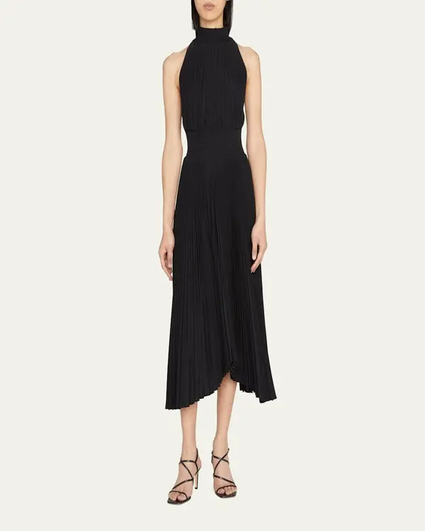 A.L.C. Renzo Pleated Halter Dress
