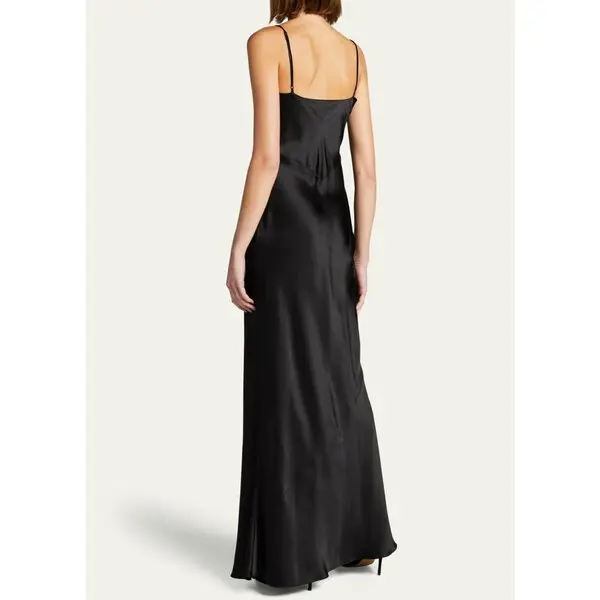 L'Agence Serita Silk Maxi Dress - Black