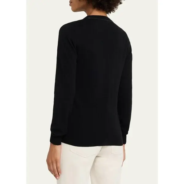 Brunello Cucinelli V-neck Cashmere Sweater - Black