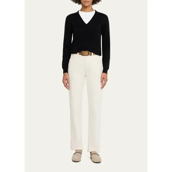 Brunello Cucinelli V-neck Cashmere Sweater - Black