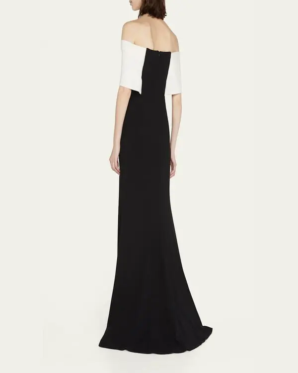 Lela Rose Off-the-shoulder Gown
