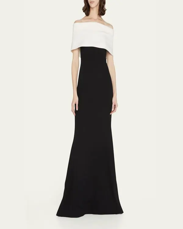 Lela Rose Off-the-shoulder Gown