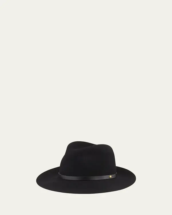Rag & Bone black wool fedora/floppy hat display picture 2