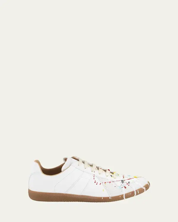 MAISON MARGIELA Replica Paint-splatter Sneakers - White