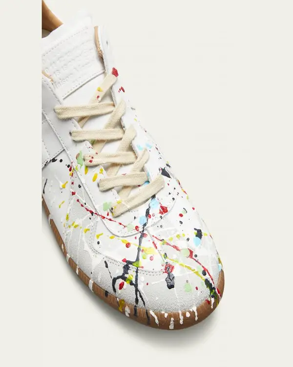 MAISON MARGIELA Replica Paint-splatter Sneakers - White