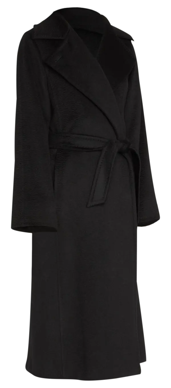 Max Mara Manuela Belted Camel Hair Coat - Black