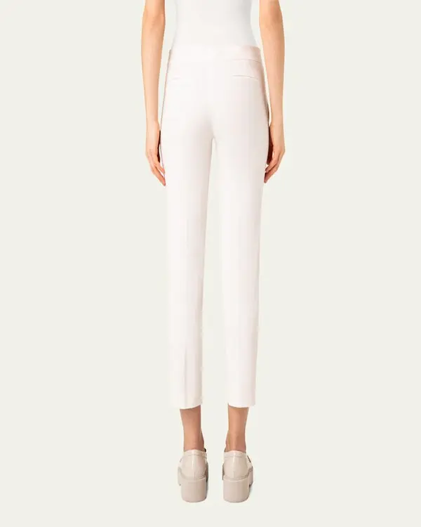 Akris Frankie Stretch-cotton Cropped Pants - Cream