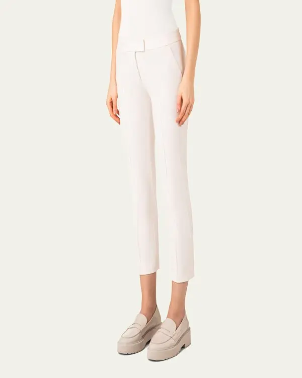 Akris Frankie Stretch-cotton Cropped Pants - Cream