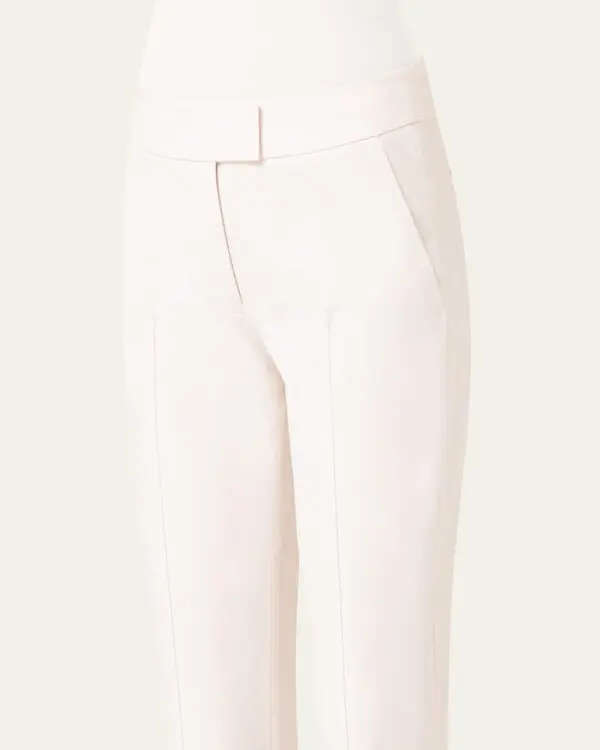 Akris Frankie Stretch-cotton Cropped Pants - Cream