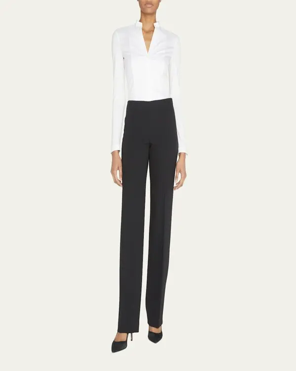 Akris Carol Classic Flat-front Pants