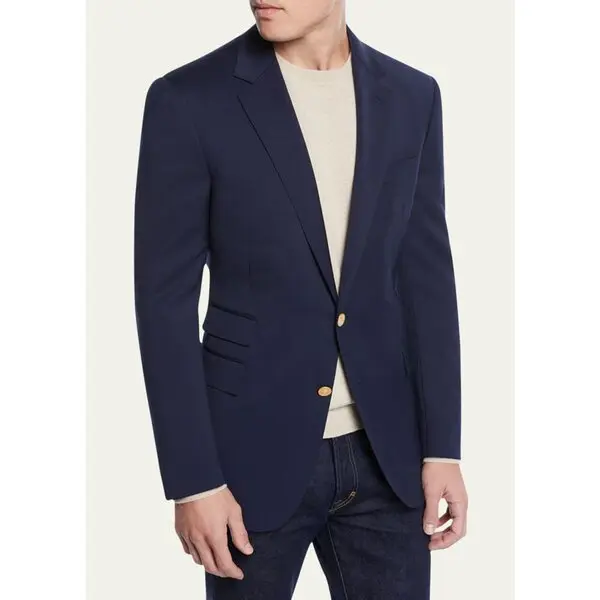 Ralph Lauren Purple Label Gregory Wool Serge Blazer - Navy