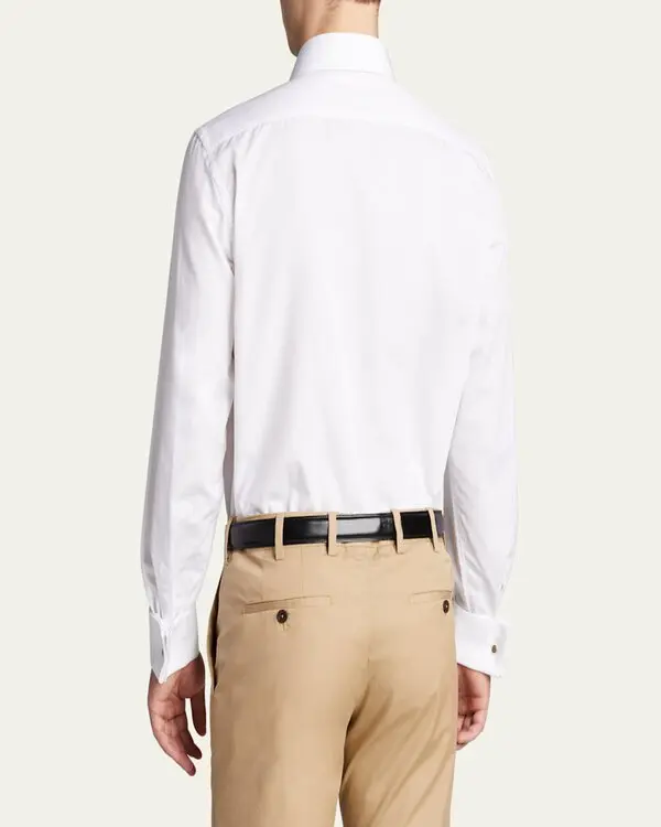 Bergdorf Goodman Formal Twill Fly-front Dress Shirt
