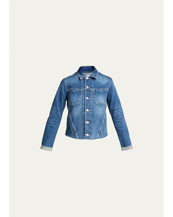 L'Agence Janelle Raw-edge Denim Jacket - Authentique