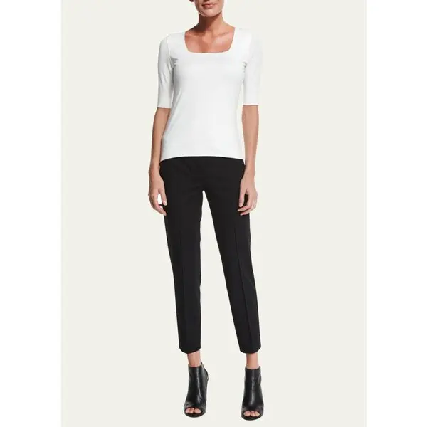 Akris Frankie Slim-leg Ankle Pants