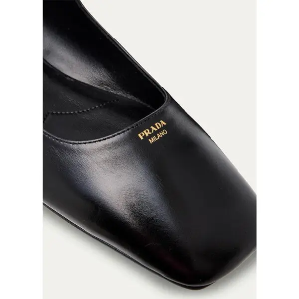 Prada Leather Mary Jane Ballerina Flats