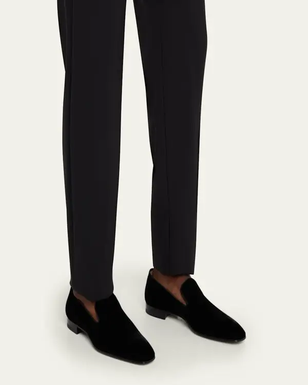 CHRISTIAN LOUBOUTIN Dandelion Velvet Loafers