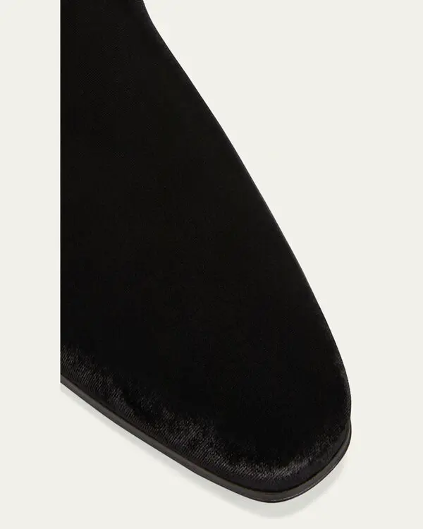 CHRISTIAN LOUBOUTIN Dandelion Velvet Loafers