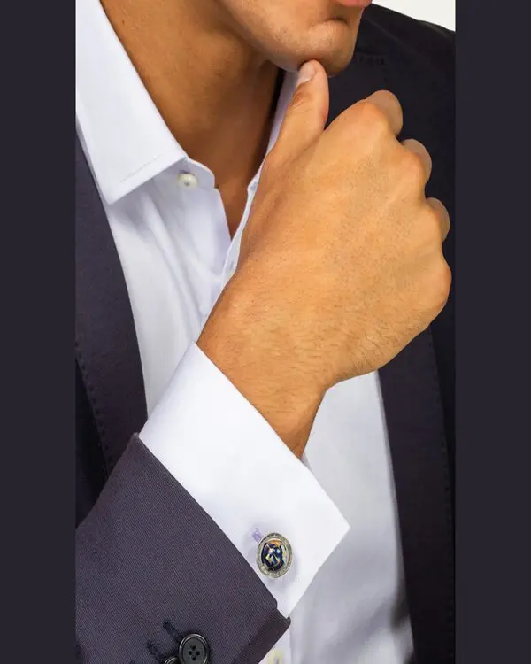 Tateossian Blue Lapis Globe Cuff Links - Silver
