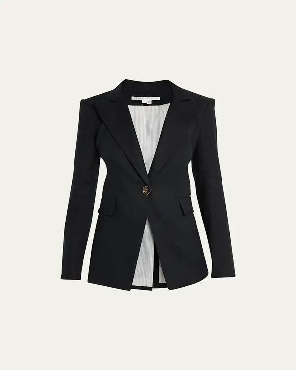 Veronica Beard Lamb Leather Moto Dickey