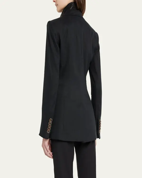 Veronica Beard Lamb Leather Moto Dickey