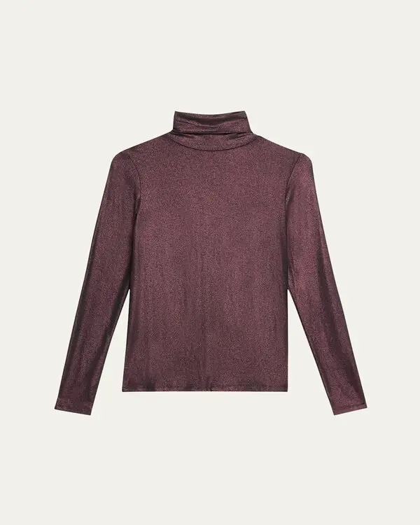Majestic Filatures Metallic Turtleneck Top