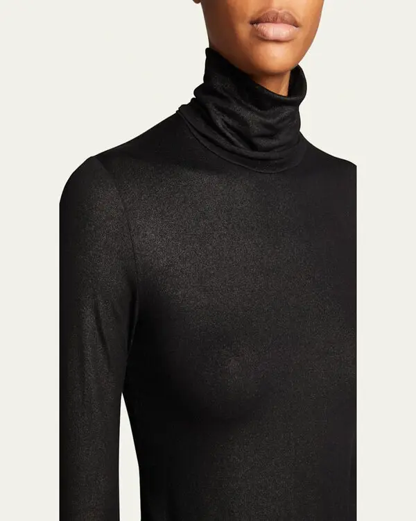 Majestic Filatures Metallic Turtleneck Top